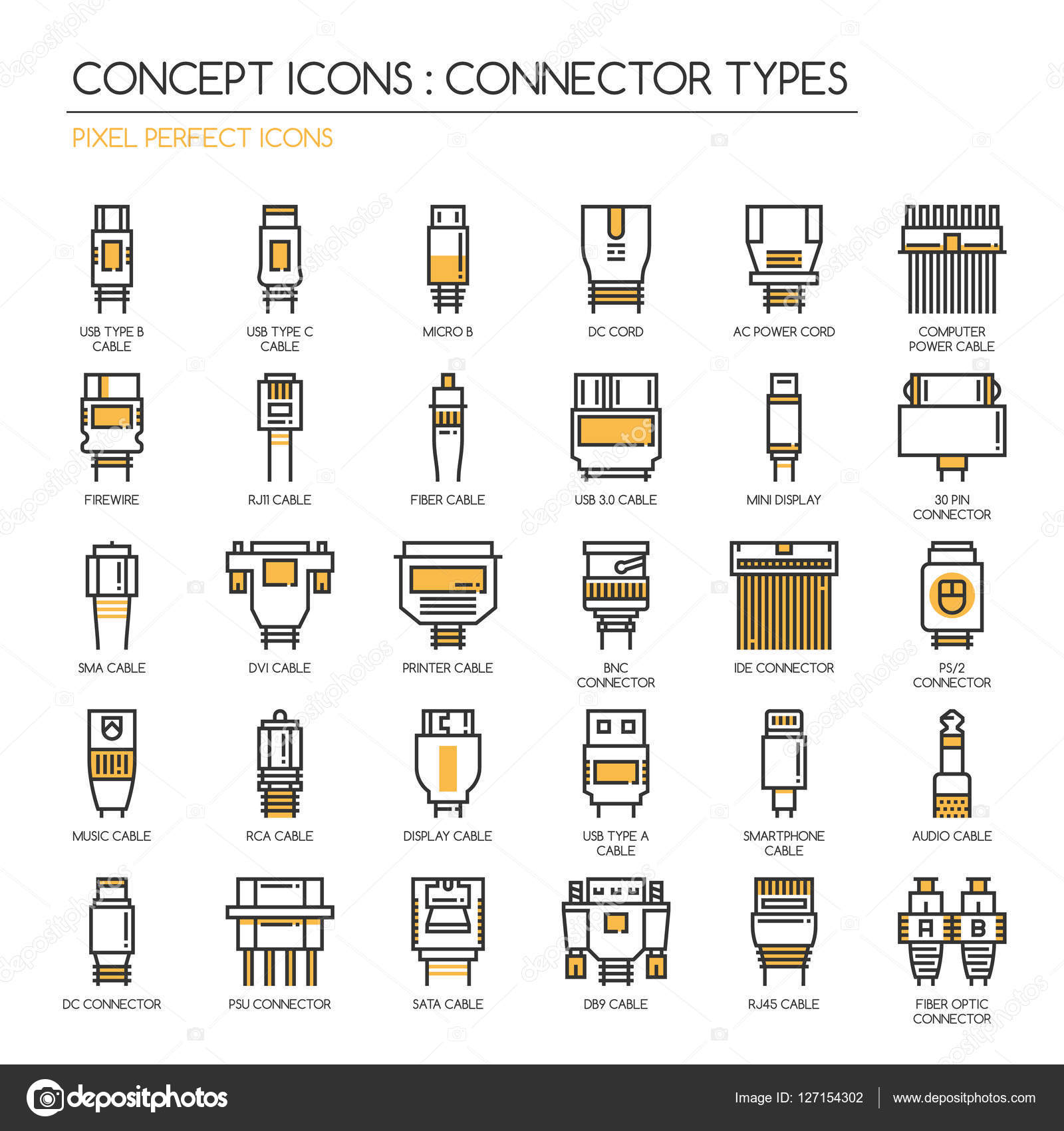 Steckertypen-Symbole - Vektorgrafik: lizenzfreie Grafiken © ratch0013 ...