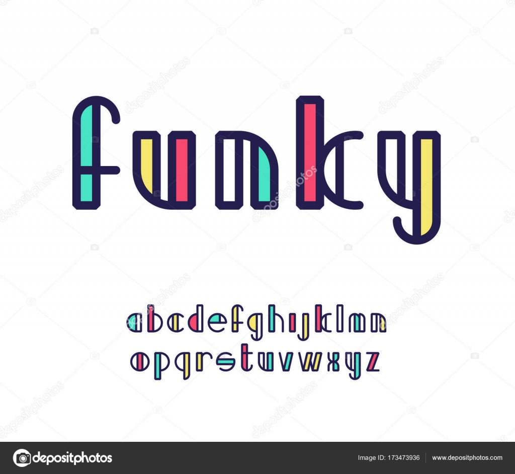 Line and color latin font Stock Vector Image by ©Zubroffka #173473936