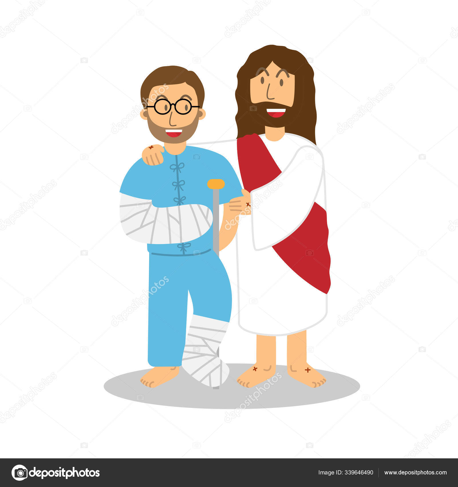 Jesus Helping Others In Need