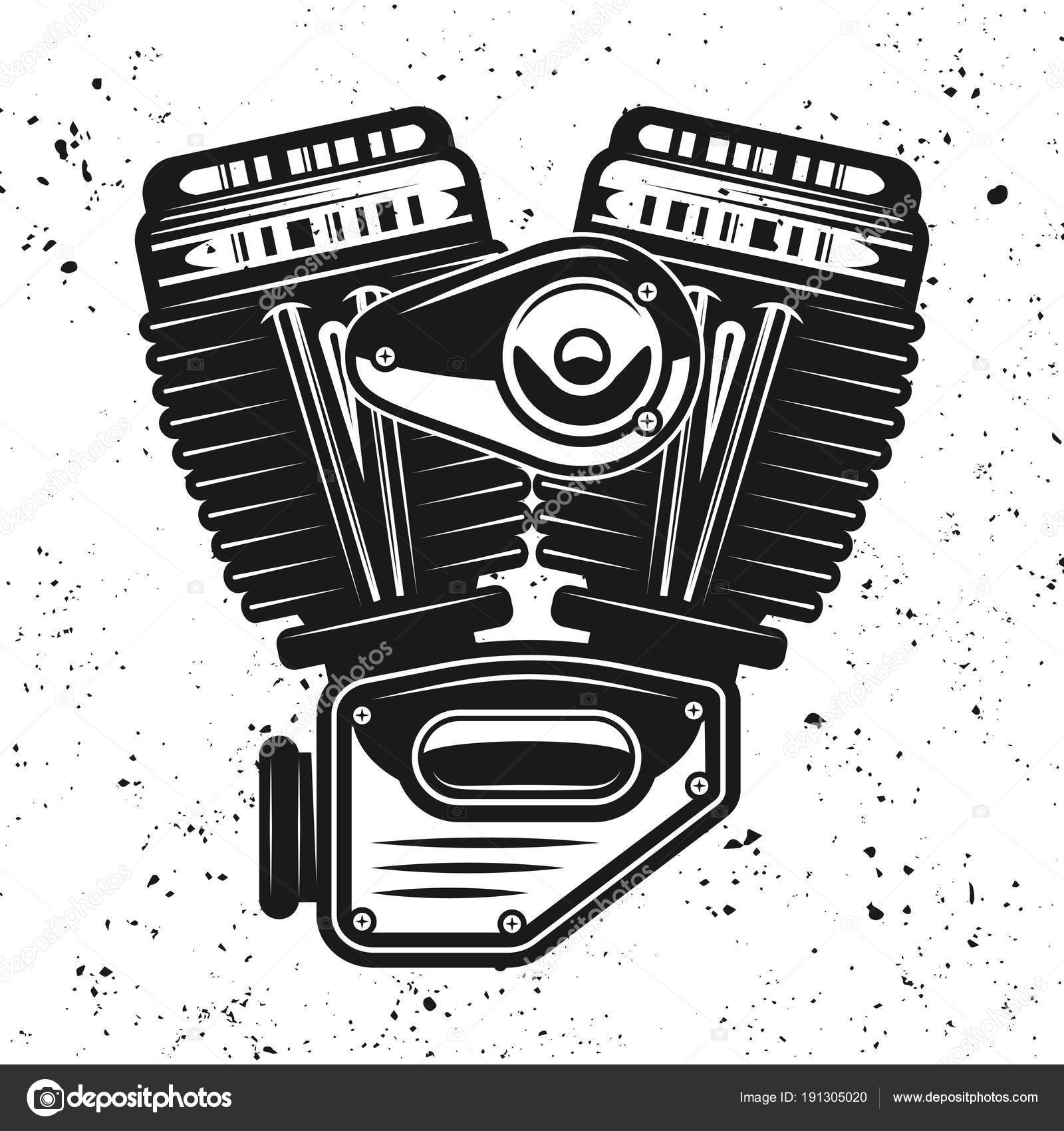 Motorcycle Engine Vector