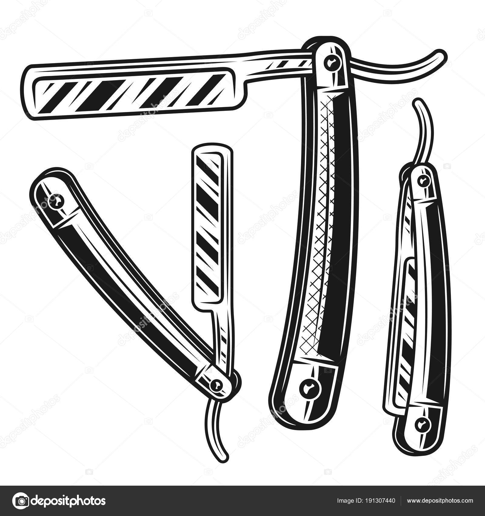 Vintage Straight Razor Illustration