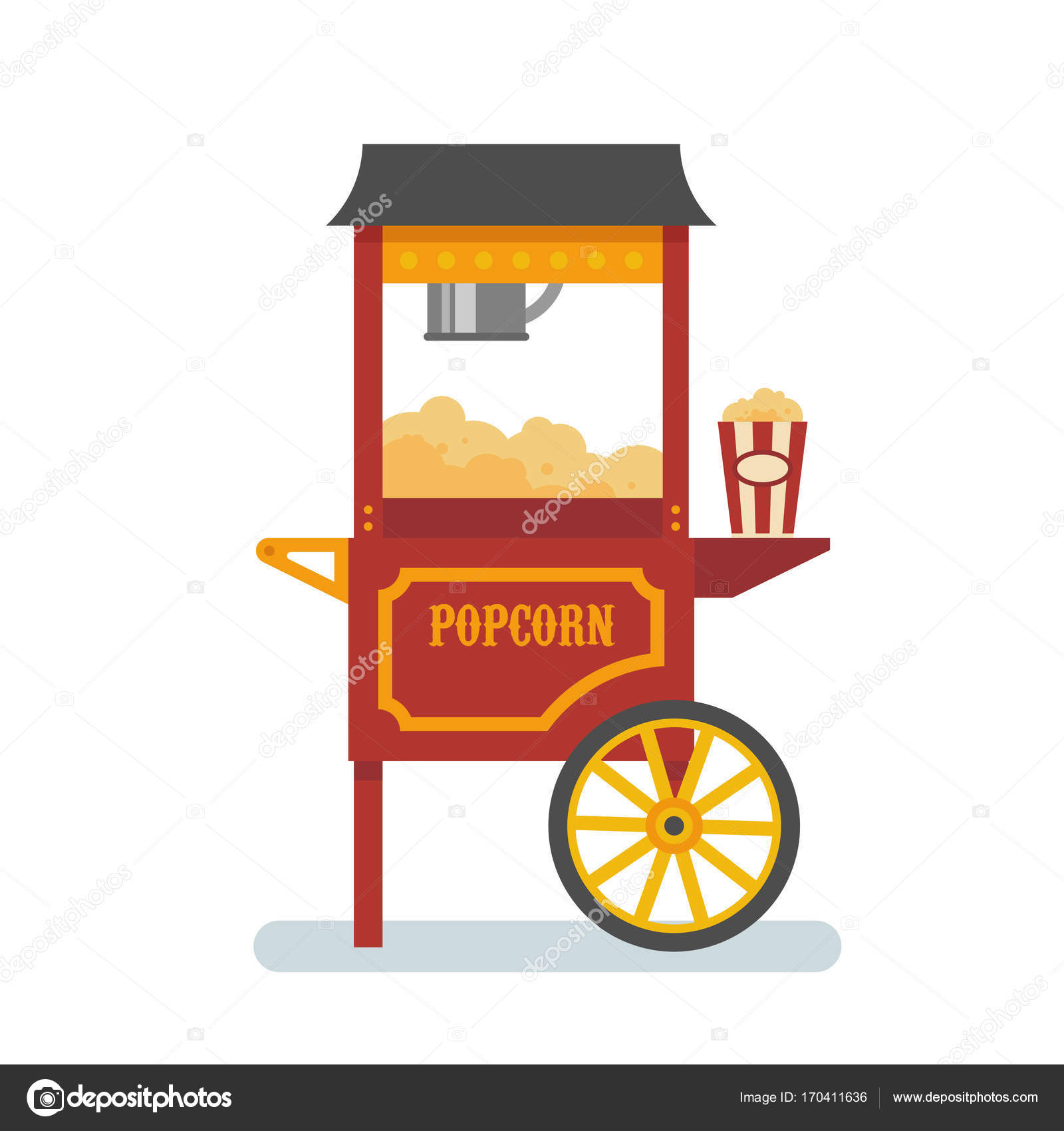 Popcorn Machine Cartoon