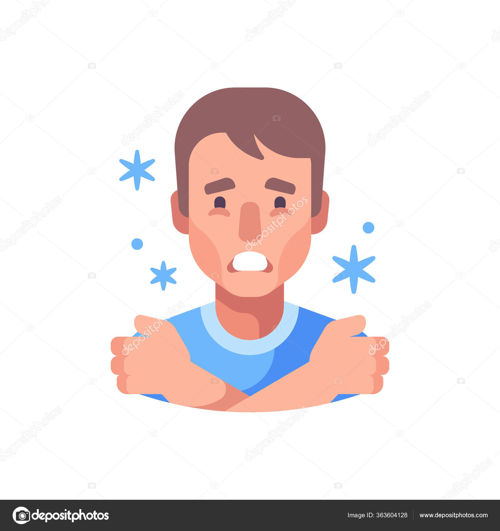 Cartoon Picture Of Someone Shivering