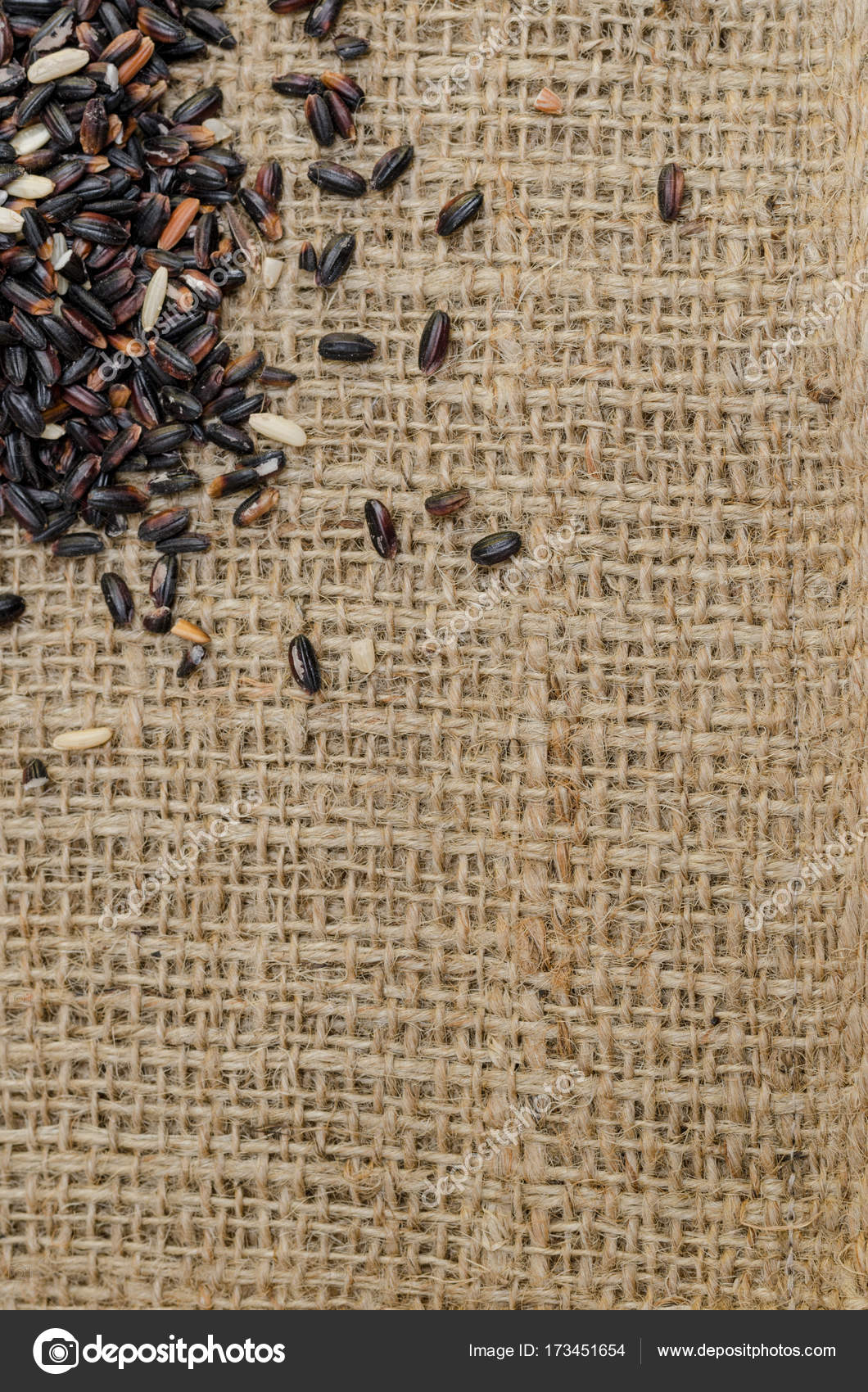 Black Rice Sack Bag Background Text Stock Photo by ©tkroot 173451654