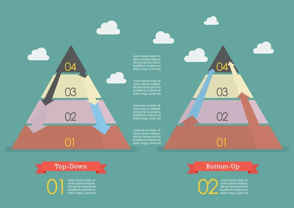 Pyramid Infographic Triangle Chart Steps Options Parts Processes ...