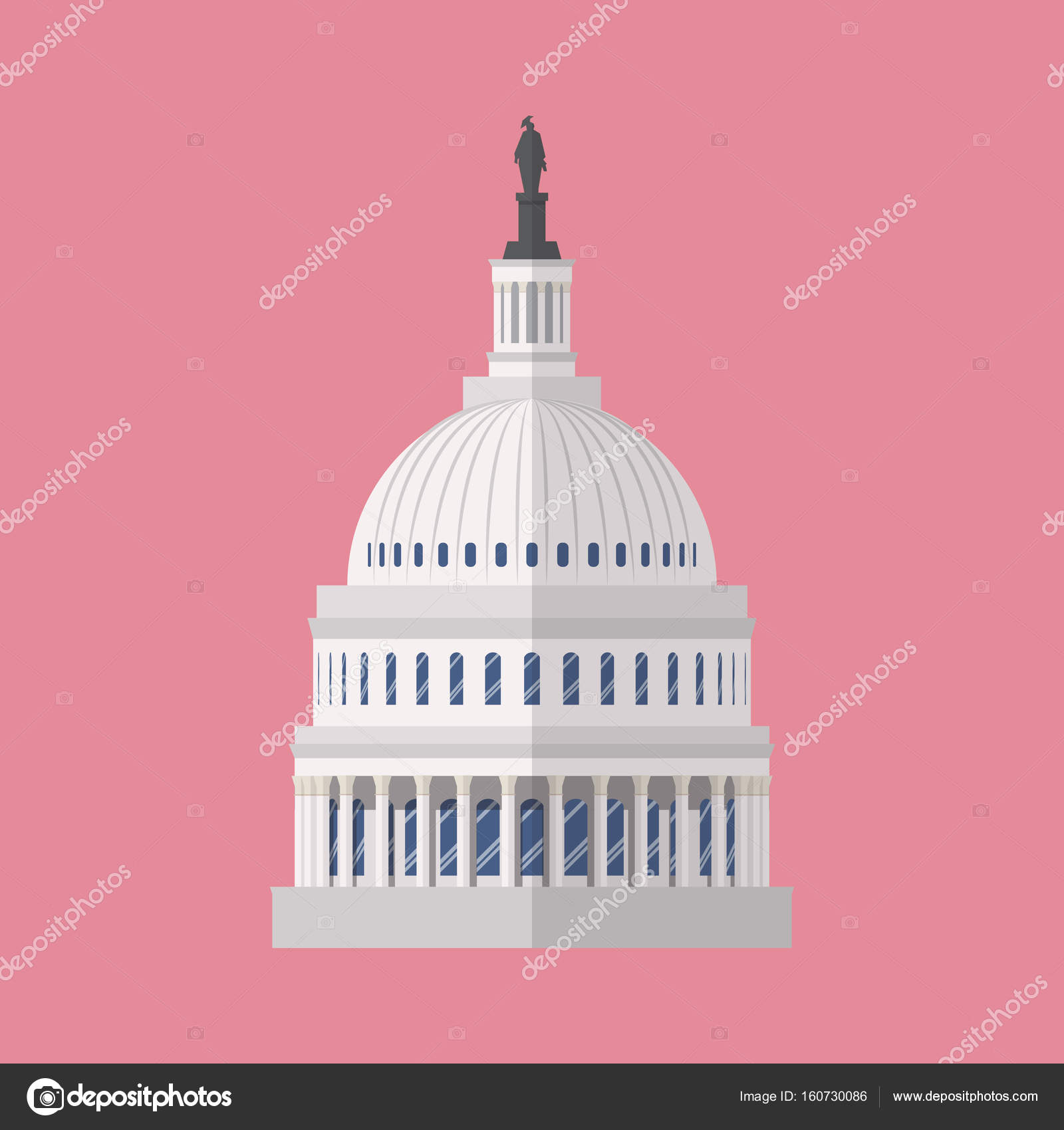 Capitolio edificio símbolo Vector de stock #160730086 de ©siraanamwong