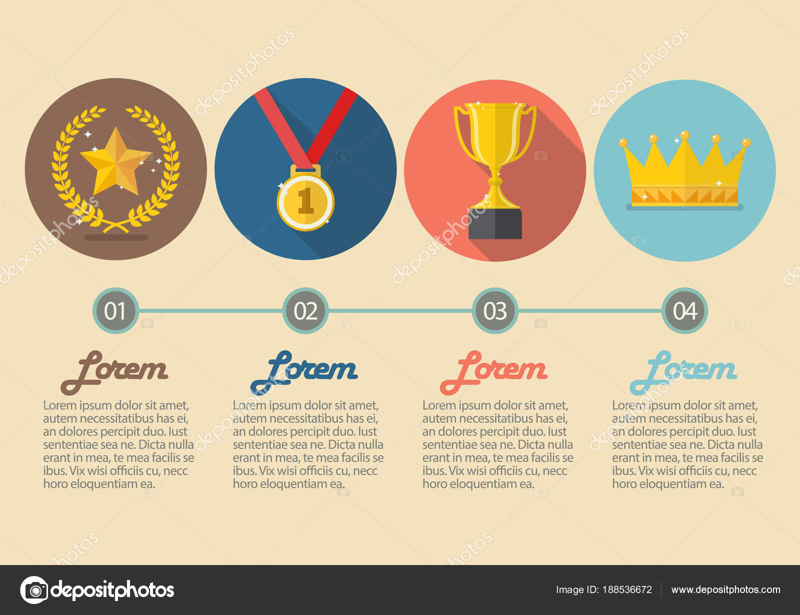 Achievements icon concept infographic — Stock Vector © siraanamwong ...