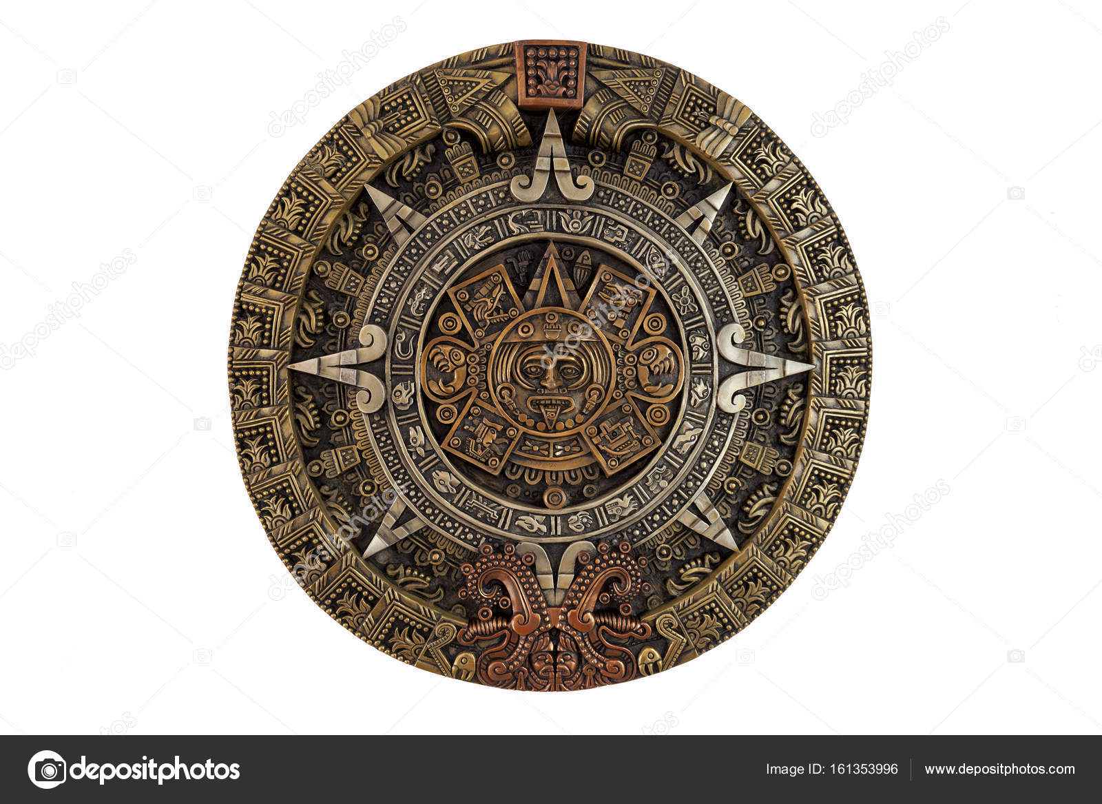 Vista del calendario azteca — Foto de stock © luisrsphoto #161353996