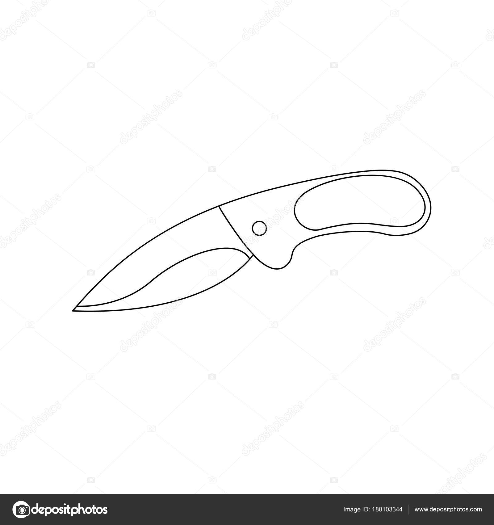 Small Knife outline coloring page Stock Vector Image by ©masha2003 ...