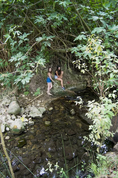 Two girls bathing in the river Stock Photos, Royalty Free Two girls ...