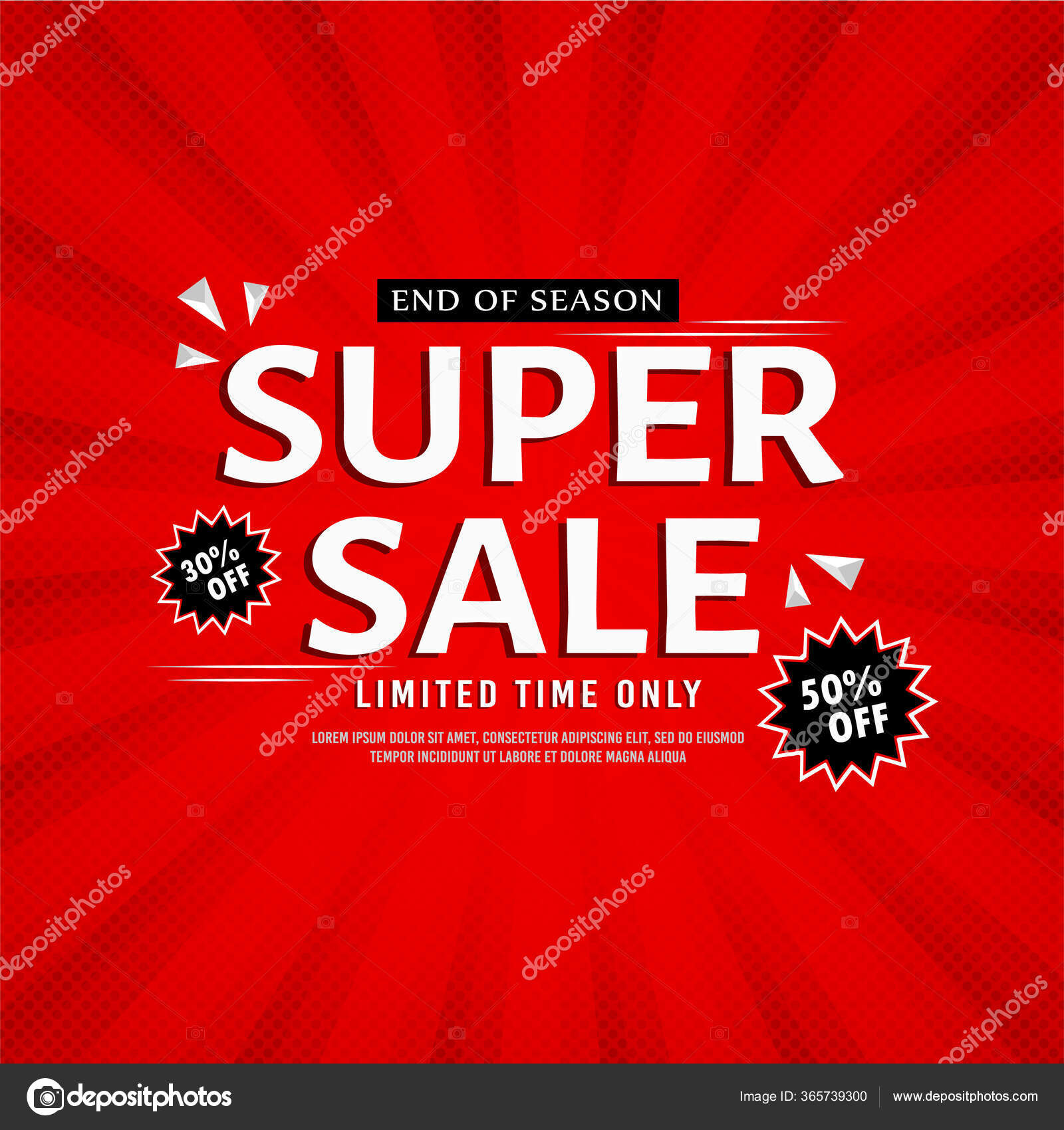 Red Sale Banner Vector Illustration Stock Vector by ©sketchepedia 365739300