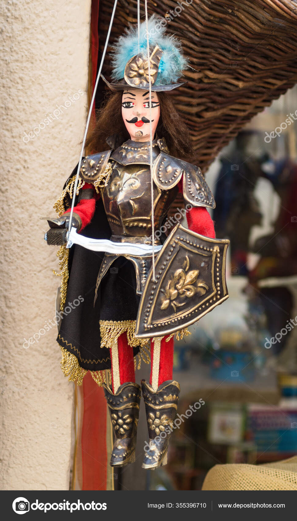 Traditional Sicilian Puppet Closeup — Stock Photo © gandolfos #355396710