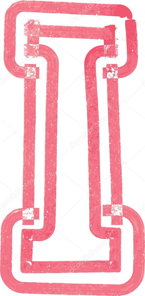 Capital letter I drawing with Red Marker Stock Vector Image by ©aroas ...