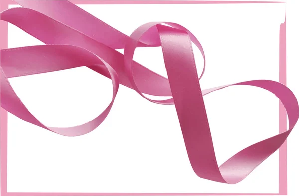 Pink ribbon over white background, design element. Stock Vector by ...