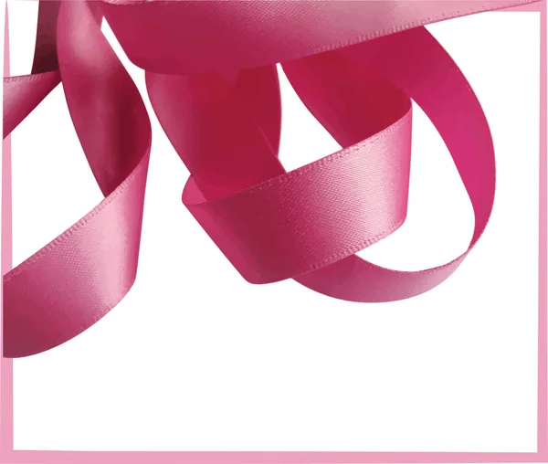 Pink ribbon over white background, design element. Stock Vector by ...