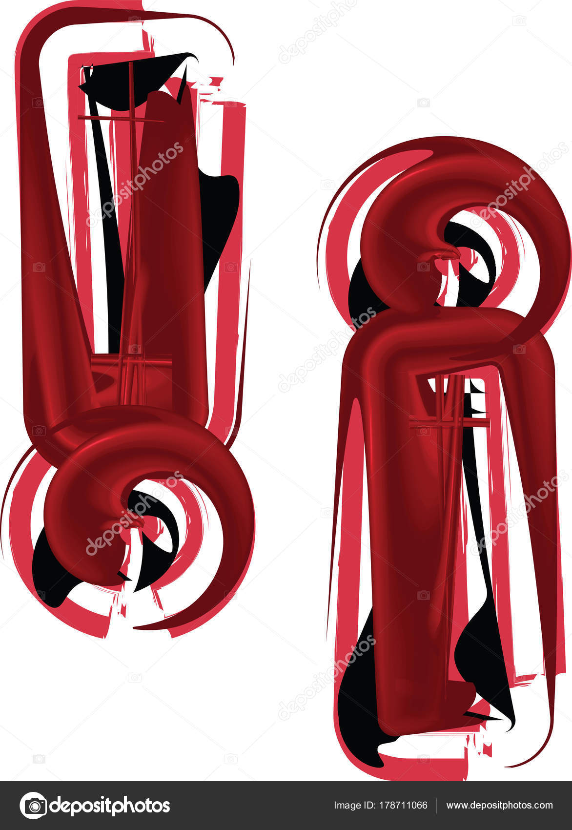 Símbolo de signo de exclamación abstracto Vector de stock #178711066 de ...