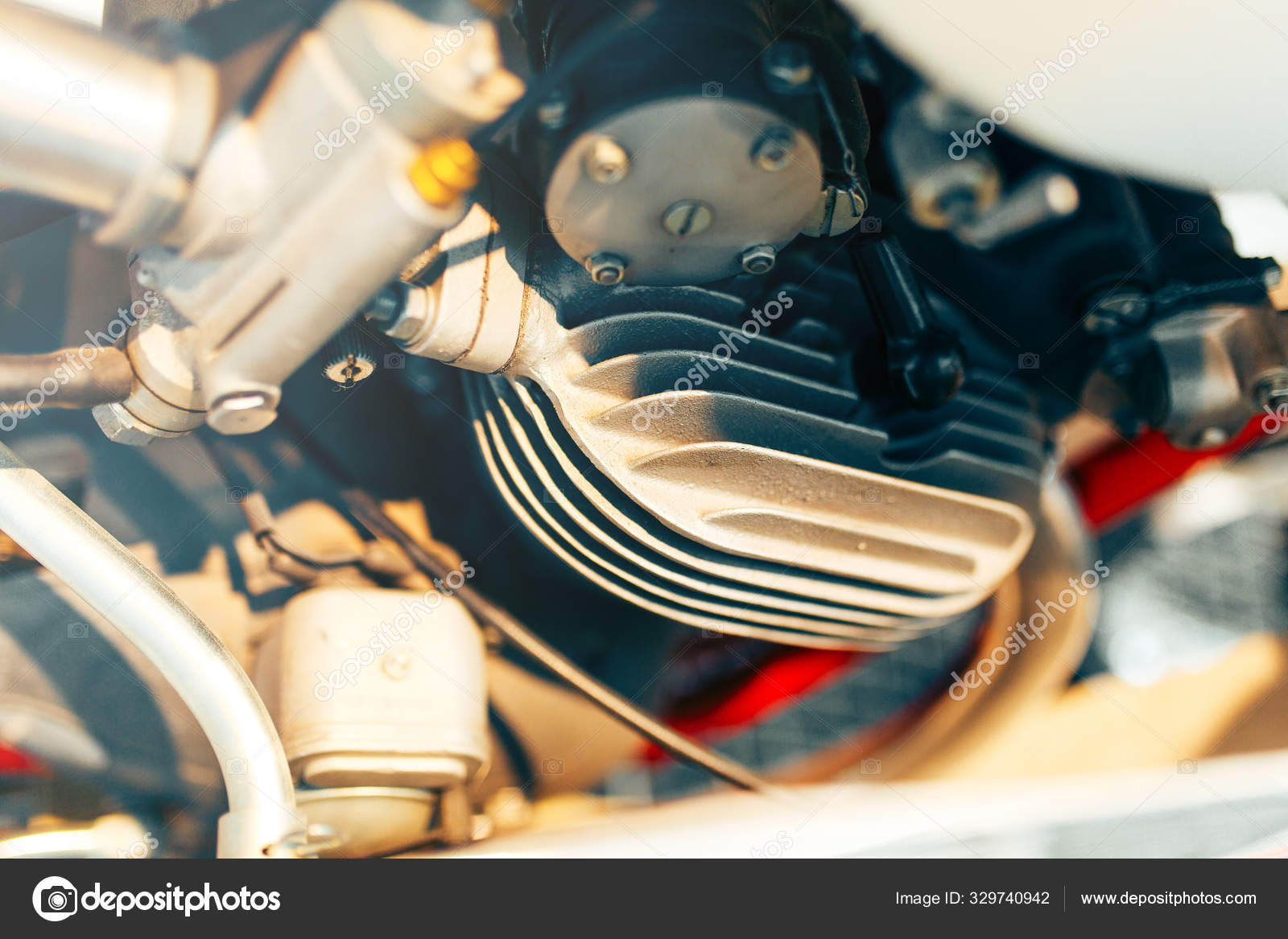 Metal Structures Exhibition Bike Details Retro Motorcycle Museum Stock ...