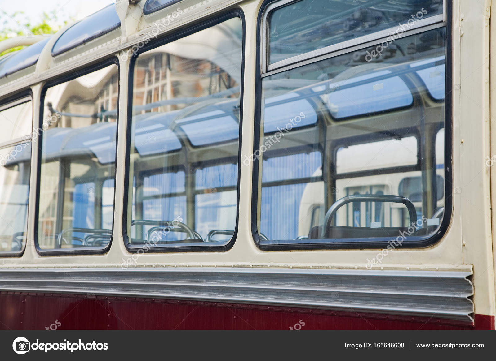 Old bus windows and reflection Stock Photo by ©dmitrybulin 165646608