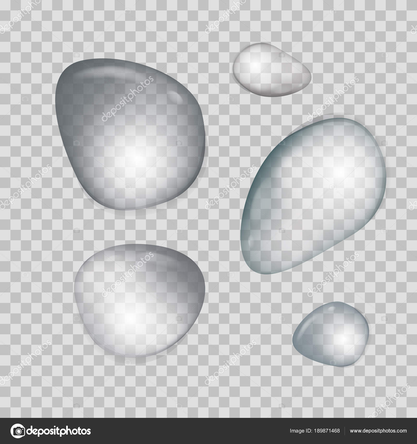 Realistic transparent water drops collection Stock Vector Image by ...