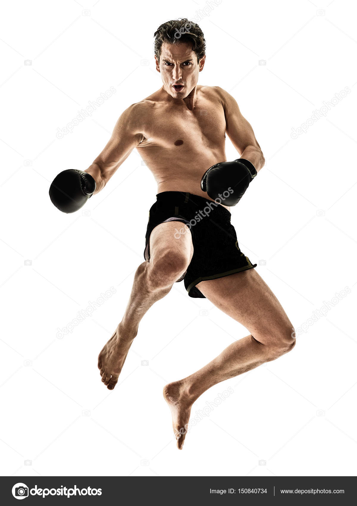 Boxer boxing kickboxing muay thai kickboxer man Stock Photo by ...