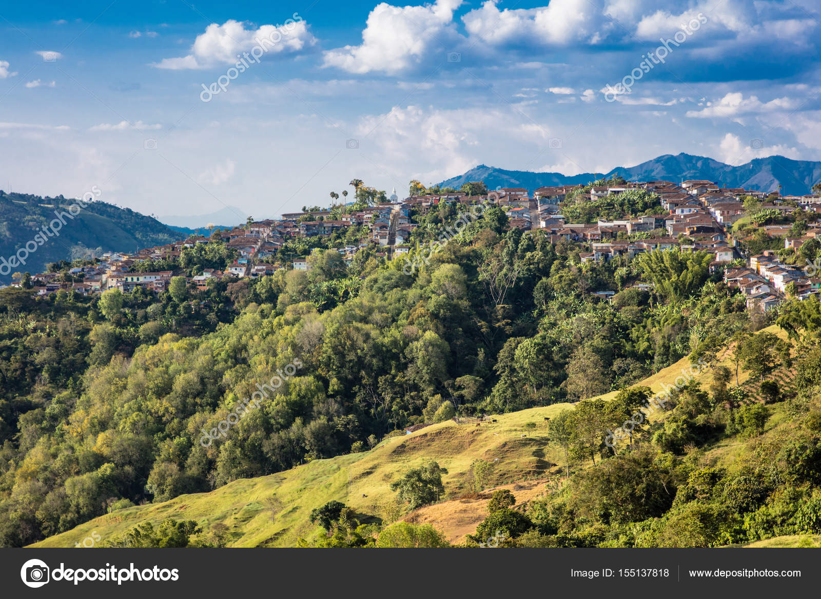 Salamina Cityscape Skyline Caldas Colombia Caldas Colombia — Stock ...