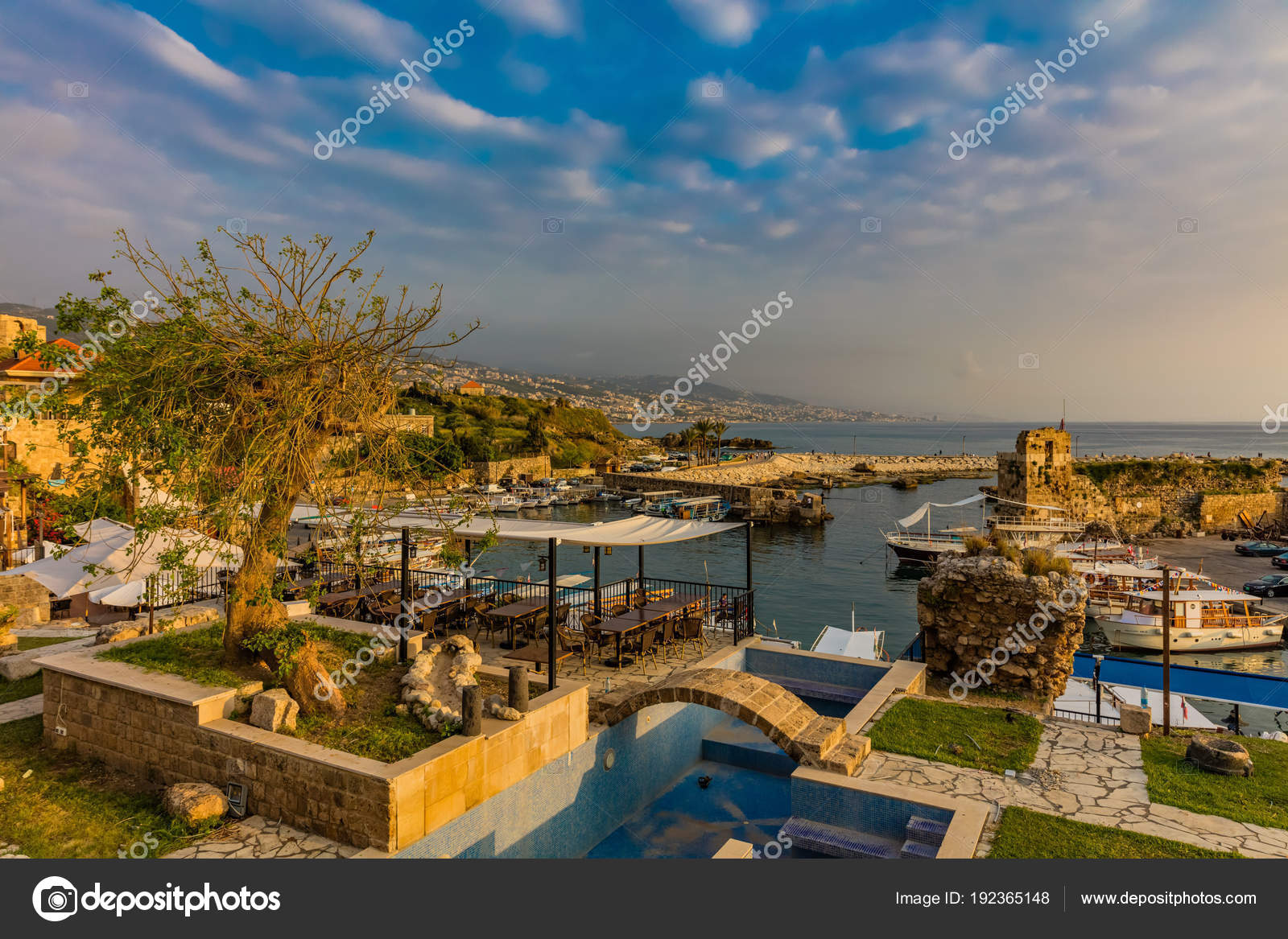 Byblos Jbeil Ancient old harbour port Lebanon — Stock Photo © STYLEPICS ...