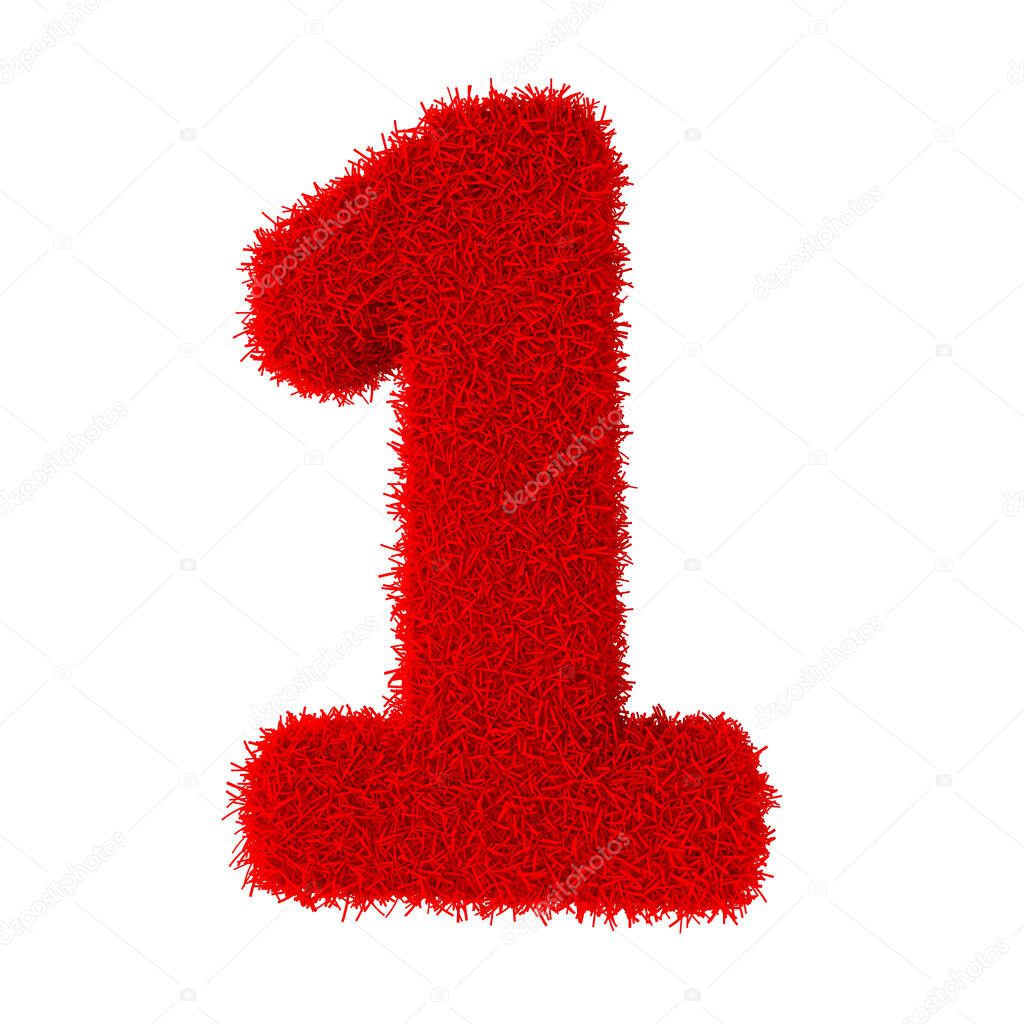 Ilustraci n 3D. Letras tridimensionales y n meros hechos de hierba verde, aislados sobre un ...