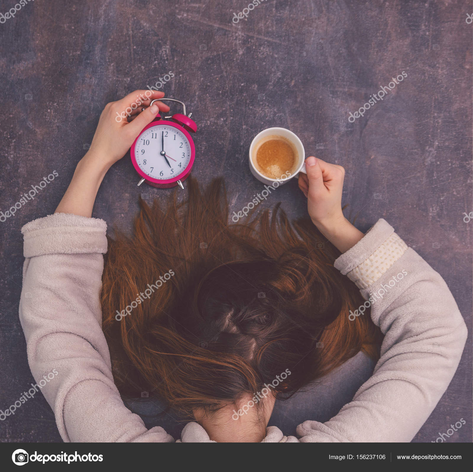 Tired morning waking up Stock Photo by ©sunemotion 156237106