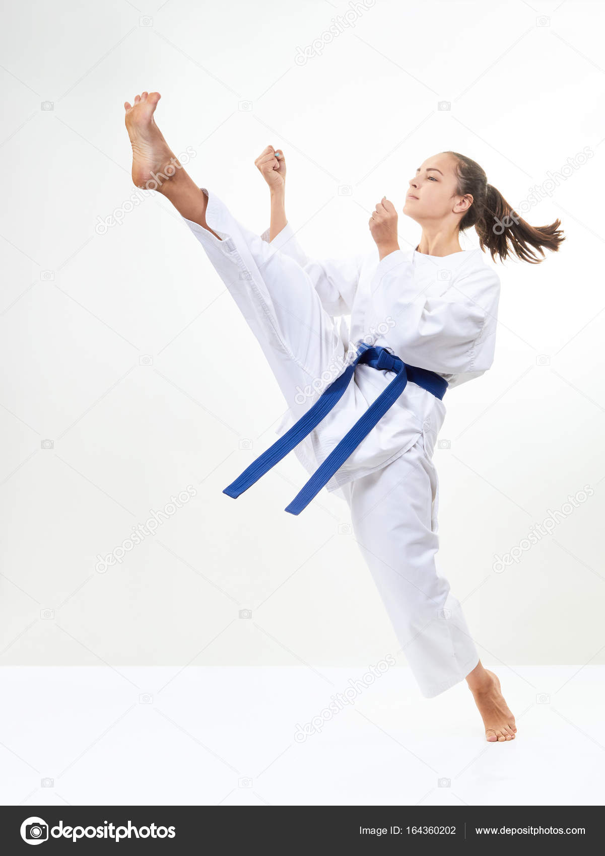 Karate Girl High Kick