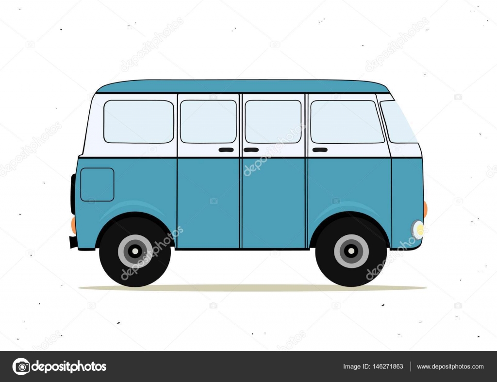 Cartoon blue retro bus Stock Vector Image by ©rodicabruma #146271863