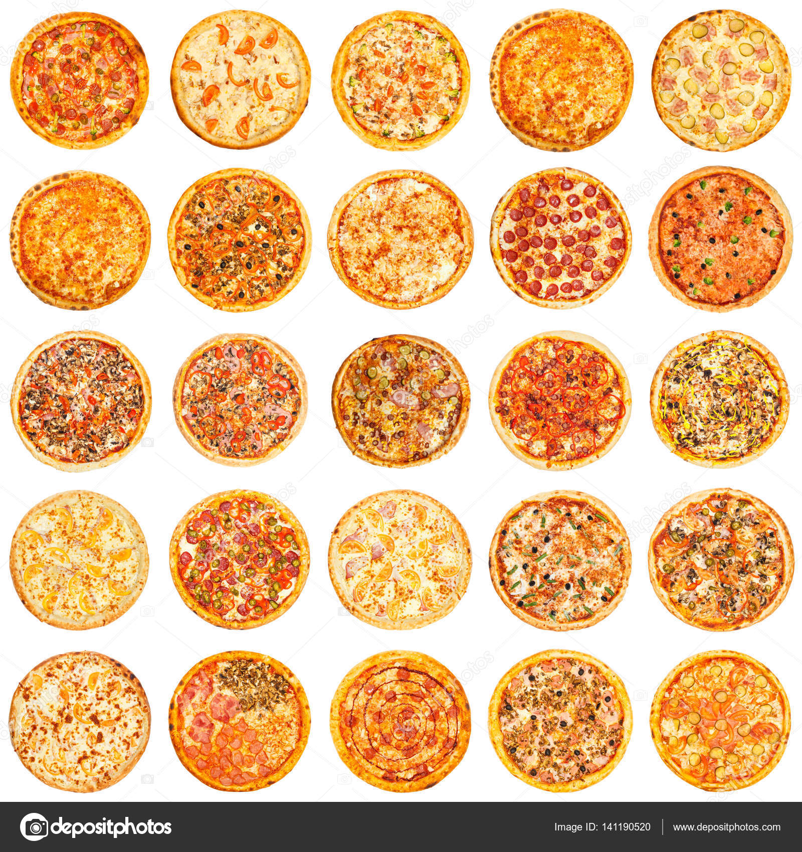 Set of different kind of pizza Stock Photo by ©Aksakal 141190520