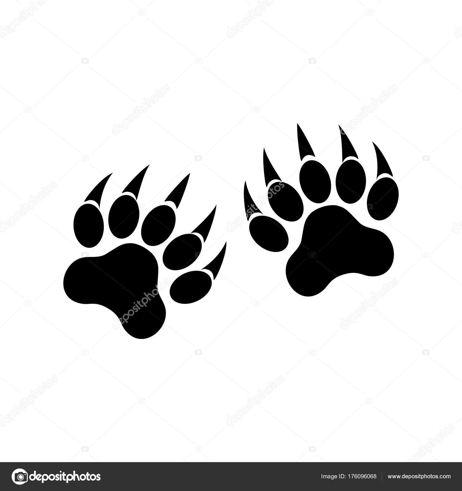 Animal paws with claws. Tiger paw Stock Vector Image by ©MaximStepanov ...