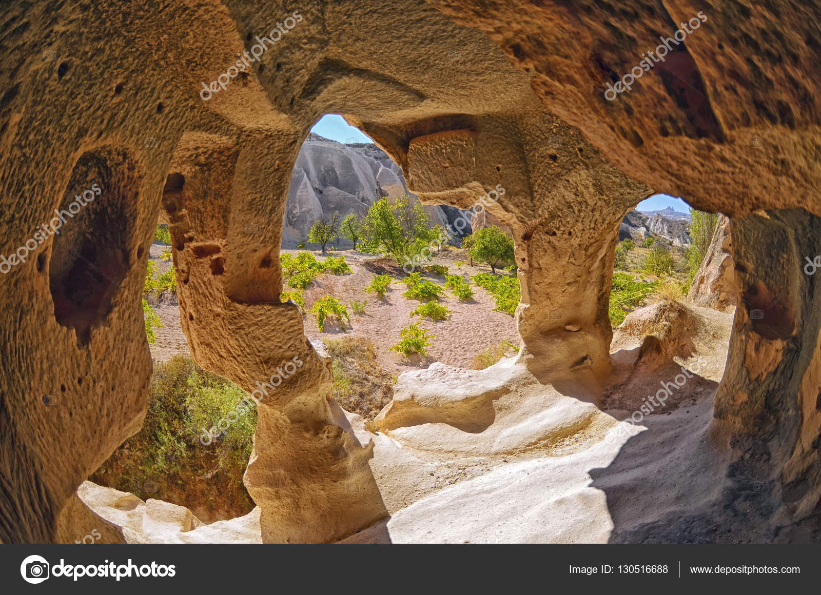 The ancient home was carved in limestone rock in Goreme National Park ...