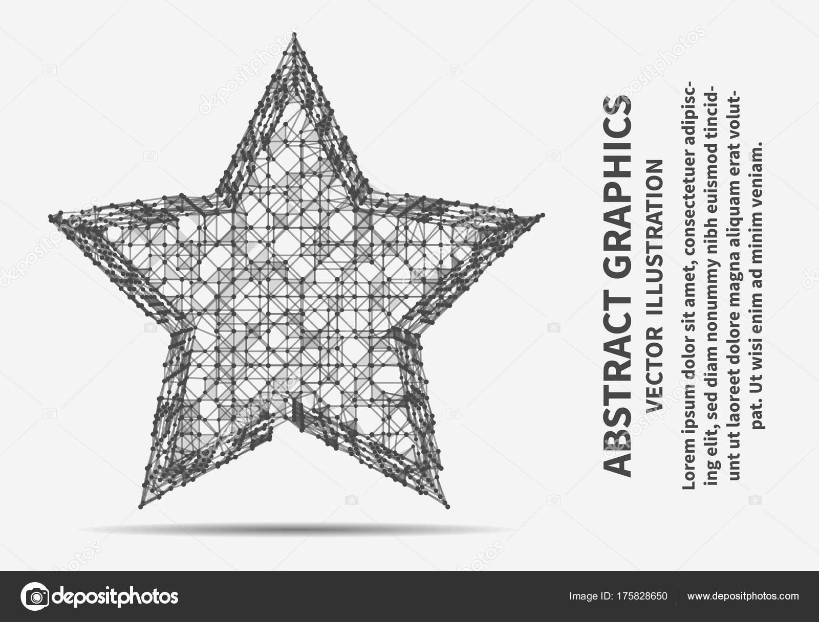 Star, vector illustration. Network connections. Stock Vector Image by ...