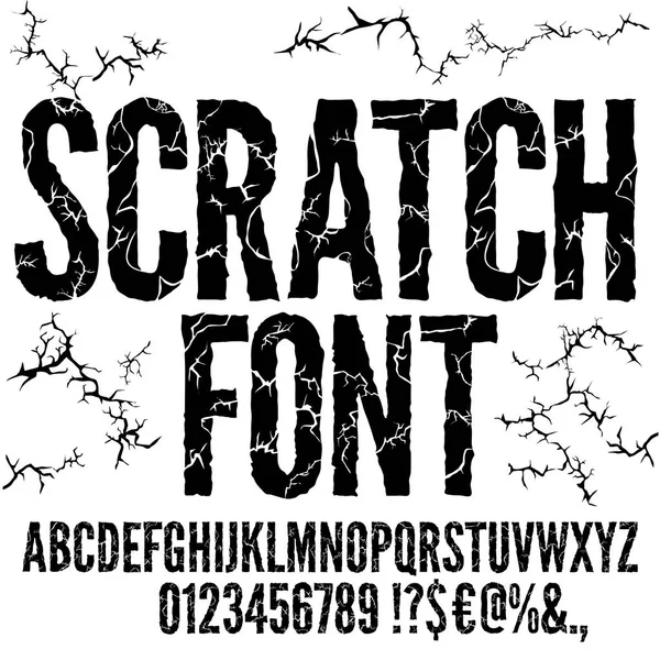 Scratch font typeface vector — Stock Vector © inueng #50005811