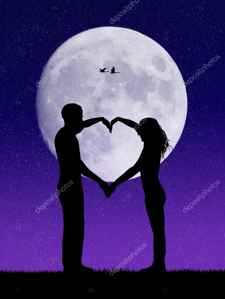 Romantic Moonlight Wallpaper