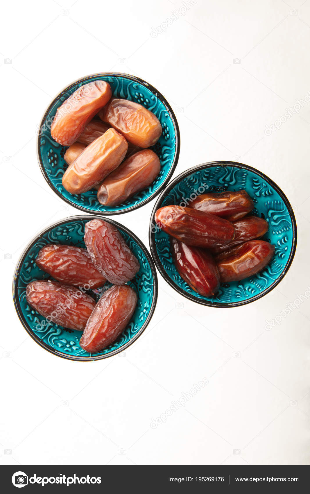 Three different kind of Dried dates (fruits of date palm Stock Photo by ...