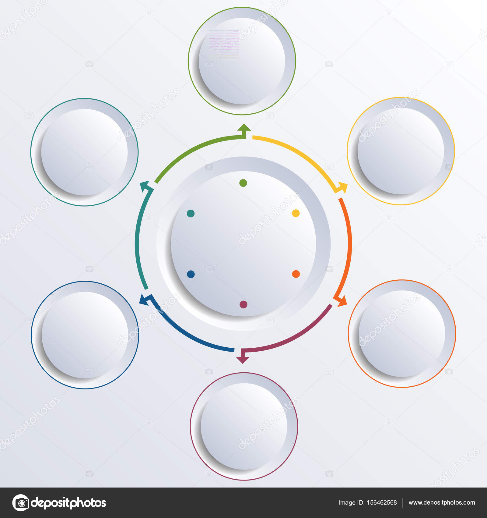 Six circles round circle Stock Photo by ©assistant 156462568