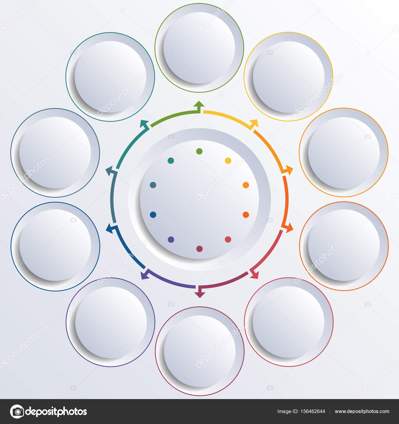 Ten circles round circle Stock Photo by ©assistant 156462644
