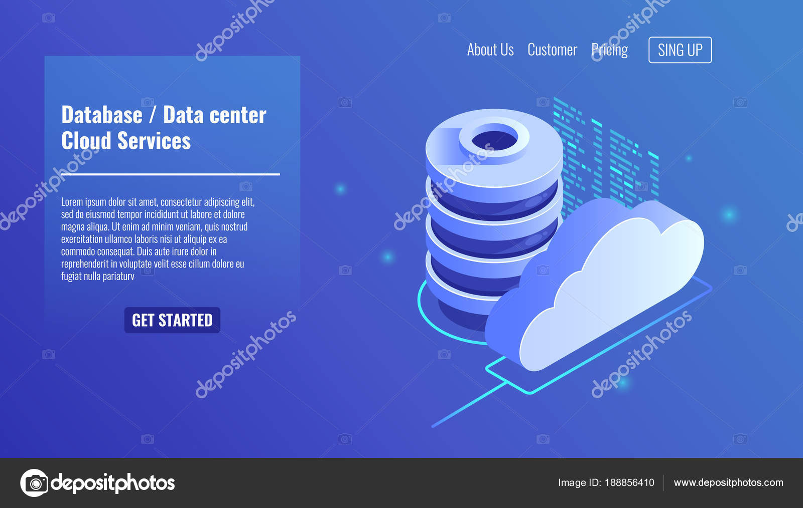 Database Datacenter Icon Cloud Services Concept File Backup Saving Copy ...
