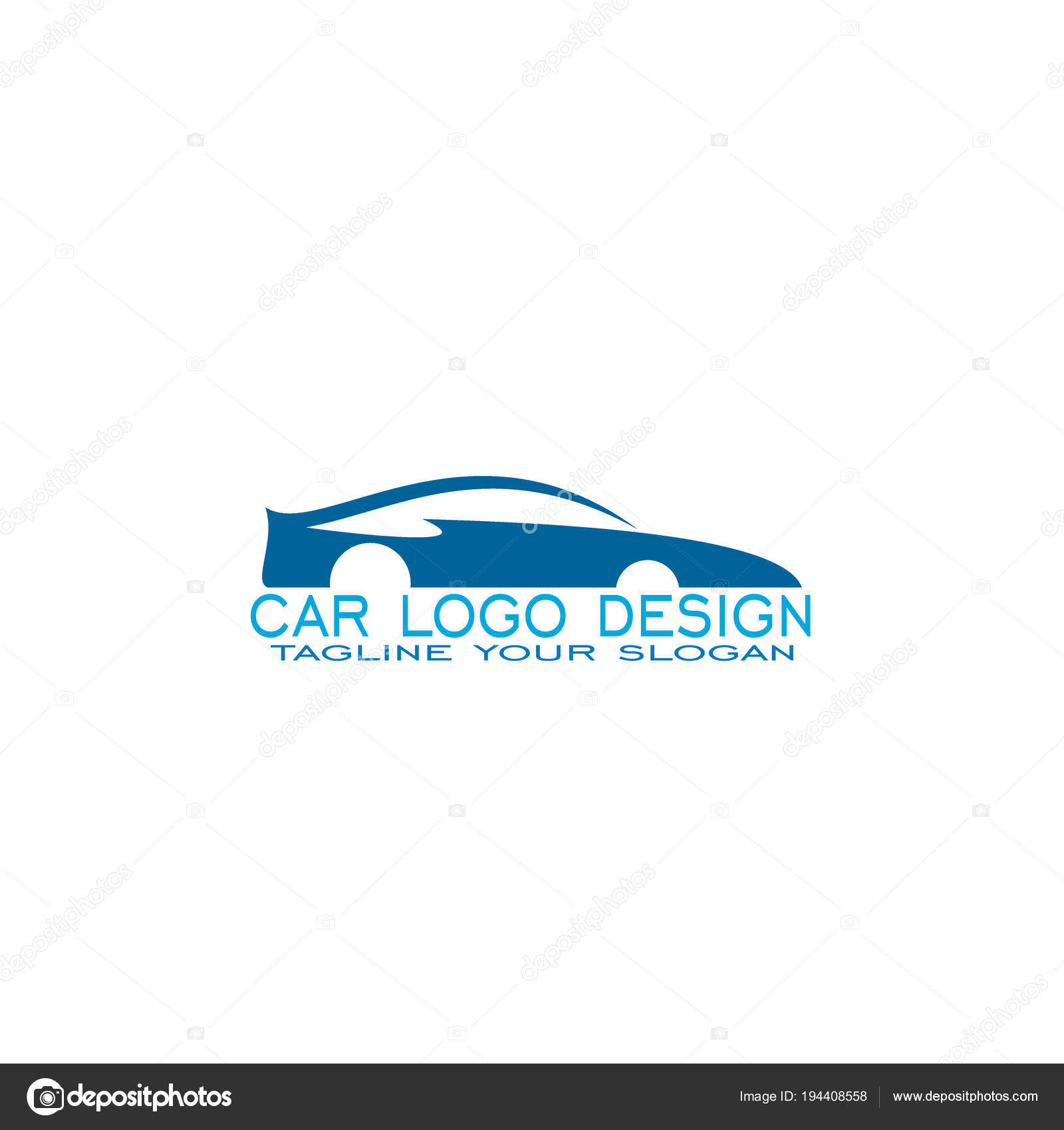 Car Logo Design Auto Car Logo Blue Color Vector Icons Stock Vector ...