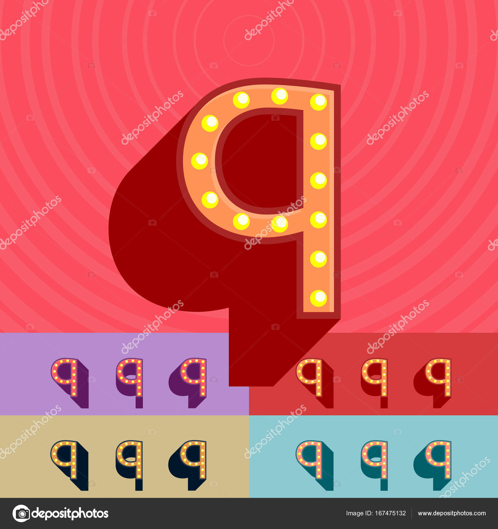 Vector vintage light up set of Alphabet Letters, Symbols, Numbers ...