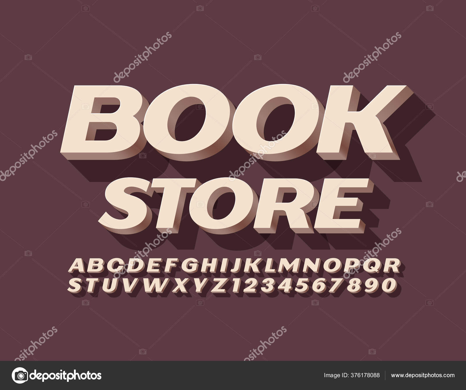 Vector Trendy Logo Book Store Modern Font Set Minimalist Alphabet Stock ...