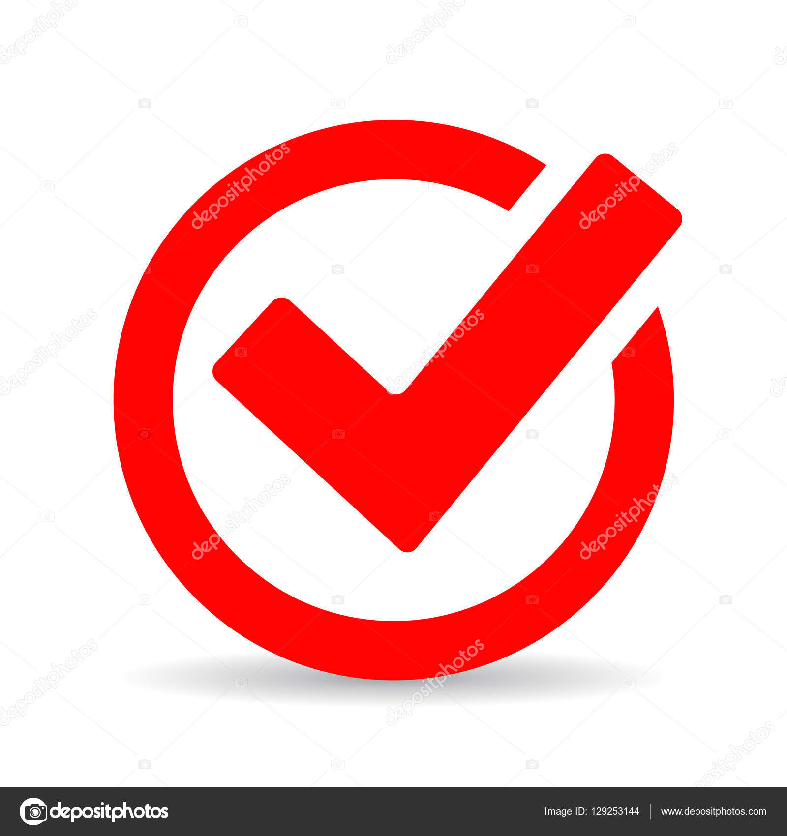 Red Check Mark Icon
