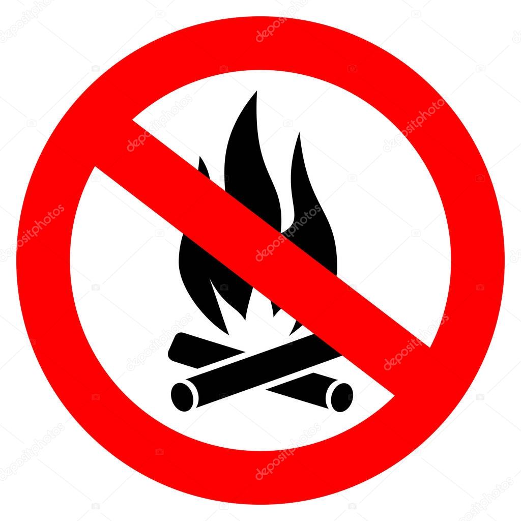 No campfire restricted sign — Stock Vector © Arcady #142430531