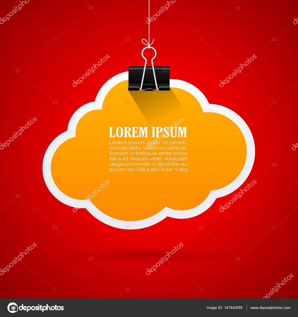 Yellow cloud shape notice paper Stock Vector Image by ©Arcady #147440595