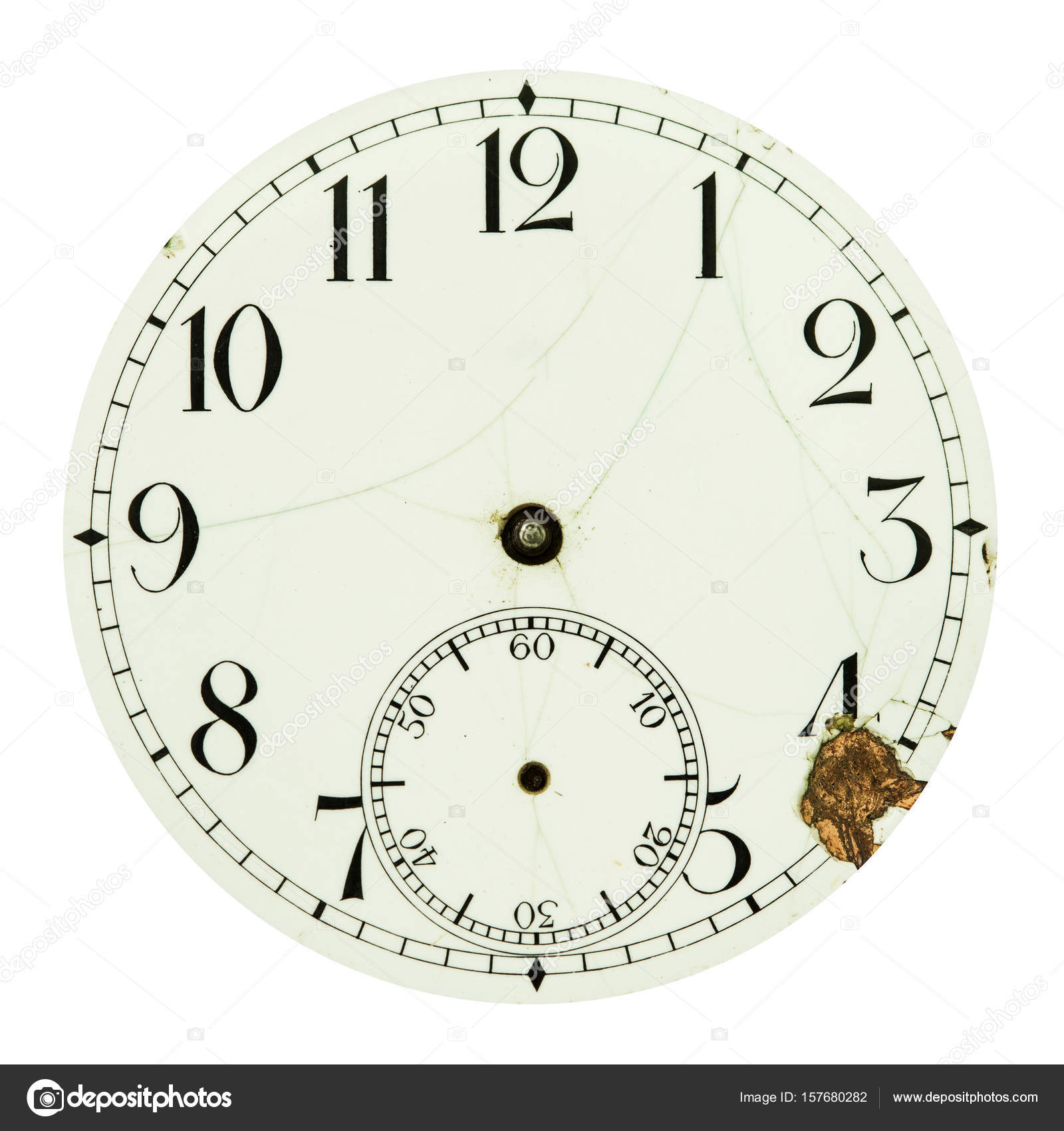 Old clock dial face photo — Stock Photo © Arcady #157680282