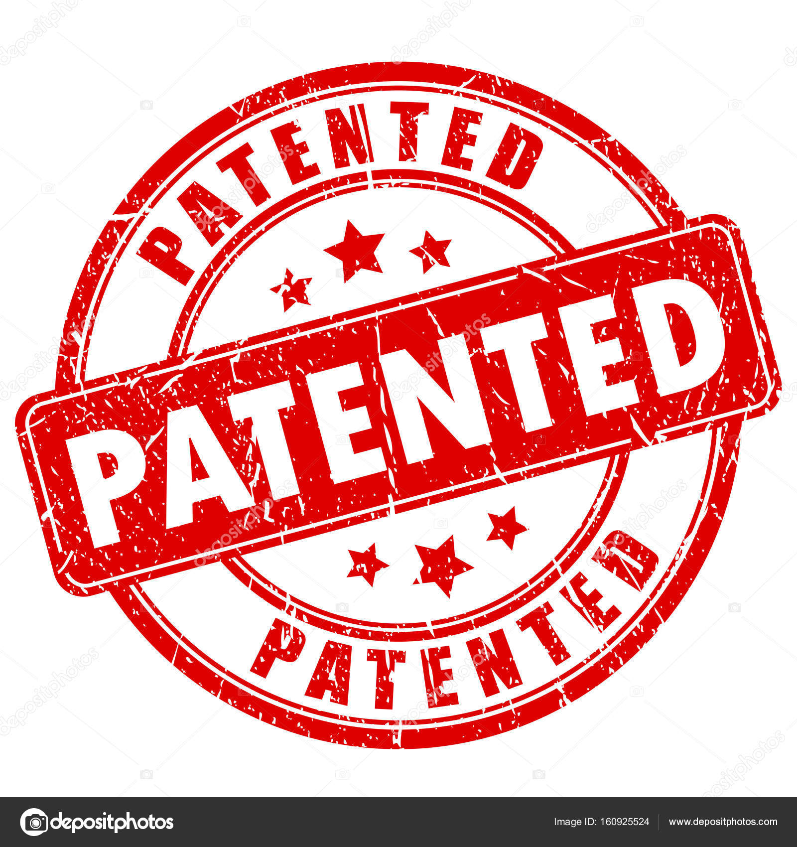 Patented rubber round stamp Stock Vector by ©Arcady 160925524