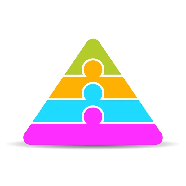 Four part pyramid diagram — Stock Vector © Arcady #108313564
