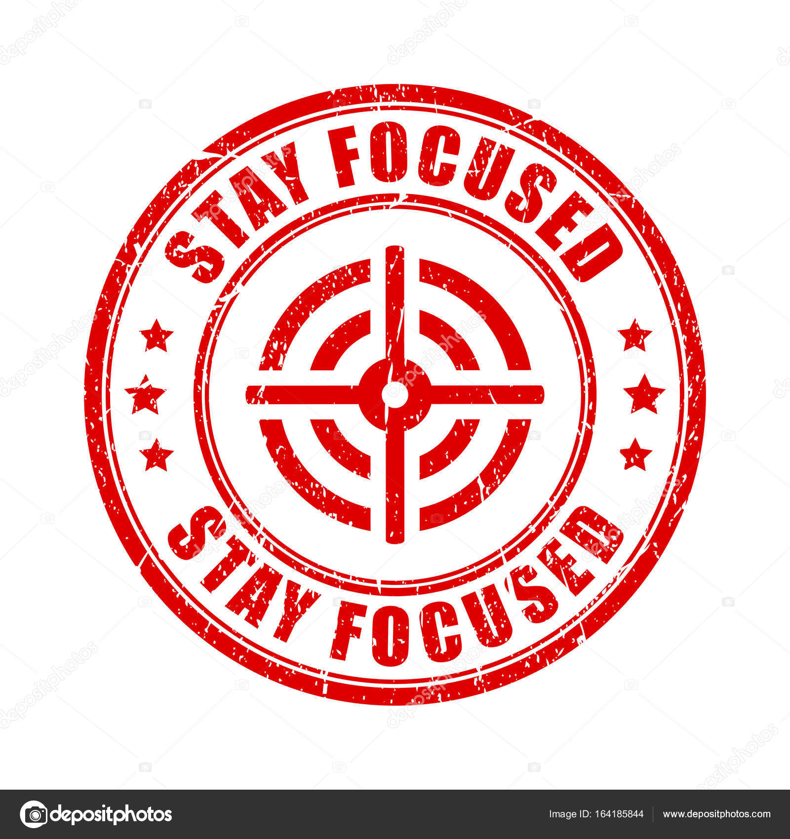 Stay focused red rubber stamp Stock Vector Image by ©Arcady #164185844